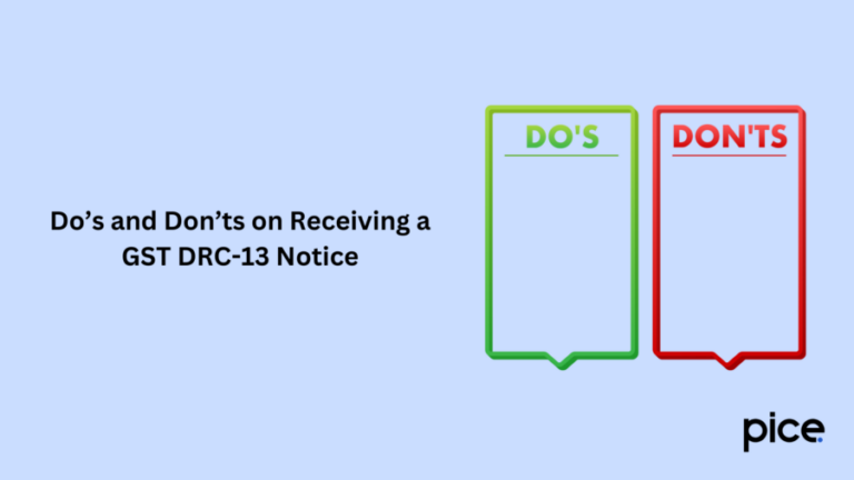 What Is DRC 13 In GST? // Pice