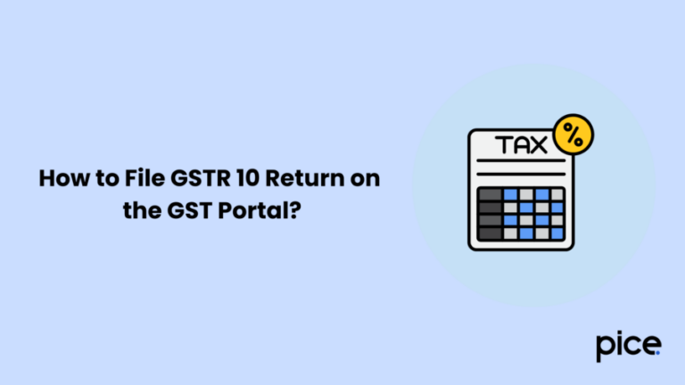 How To File Gstr 10 Return On Gst Portal // Pice