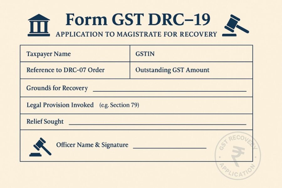 Form DRC 19 In GST: Application To The Magistrate For Recovery // Pice