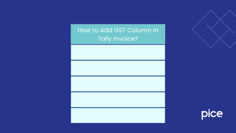 How To Add GST Column In Tally Invoice? // Pice