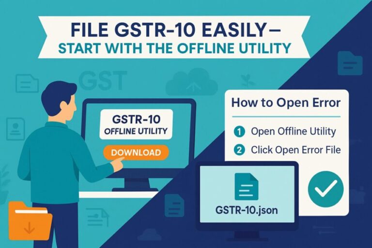 How To File GSTR 10 Return Using Offline Utility? // Pice