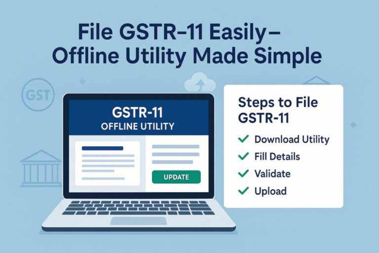 How To File GSTR 11 Return Using Offline Utility? // Pice
