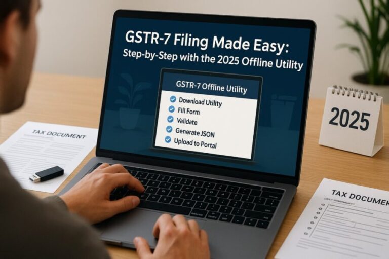 How To File GSTR 7 Using Offline Utility In 2025? // Pice