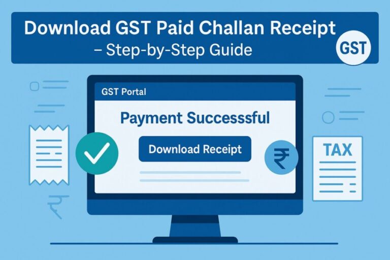 How To Get GST Paid Challan Receipt? // Pice