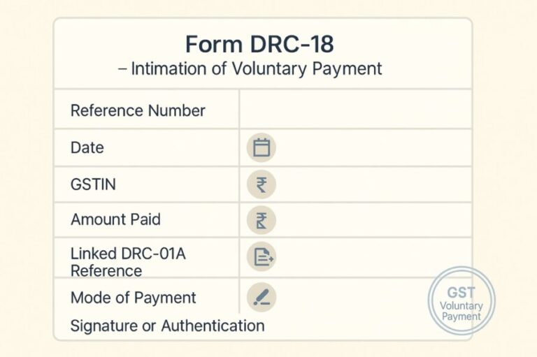 DRC 18 In GST: Full Form, Definition And Format // Pice