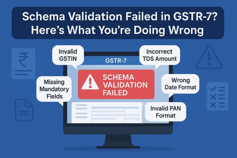 Schema Validation Failed In GSTR 7: 9 Common Errors To Avoid // Pice