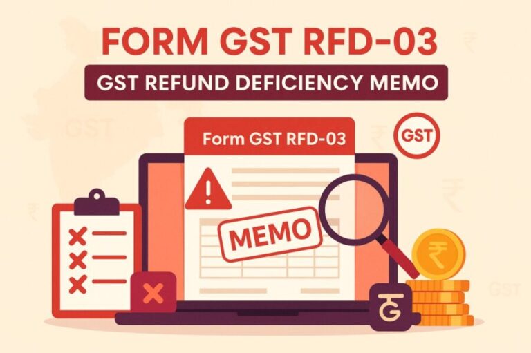 Form GST RFD 03: GST Refund Deficiency Memo // Pice