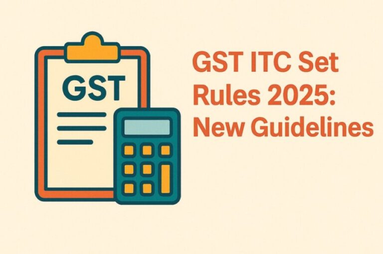 GST ITC Set Off Rules 2025: New Guidelines // Pice